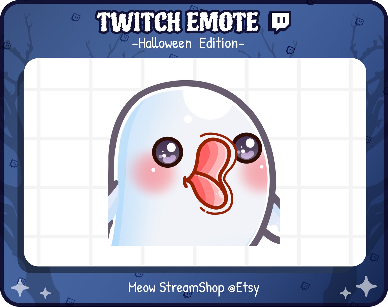 Twitch Emote / Cute Ghost POG Pogger Excited Emote / Kawaii | Etsy