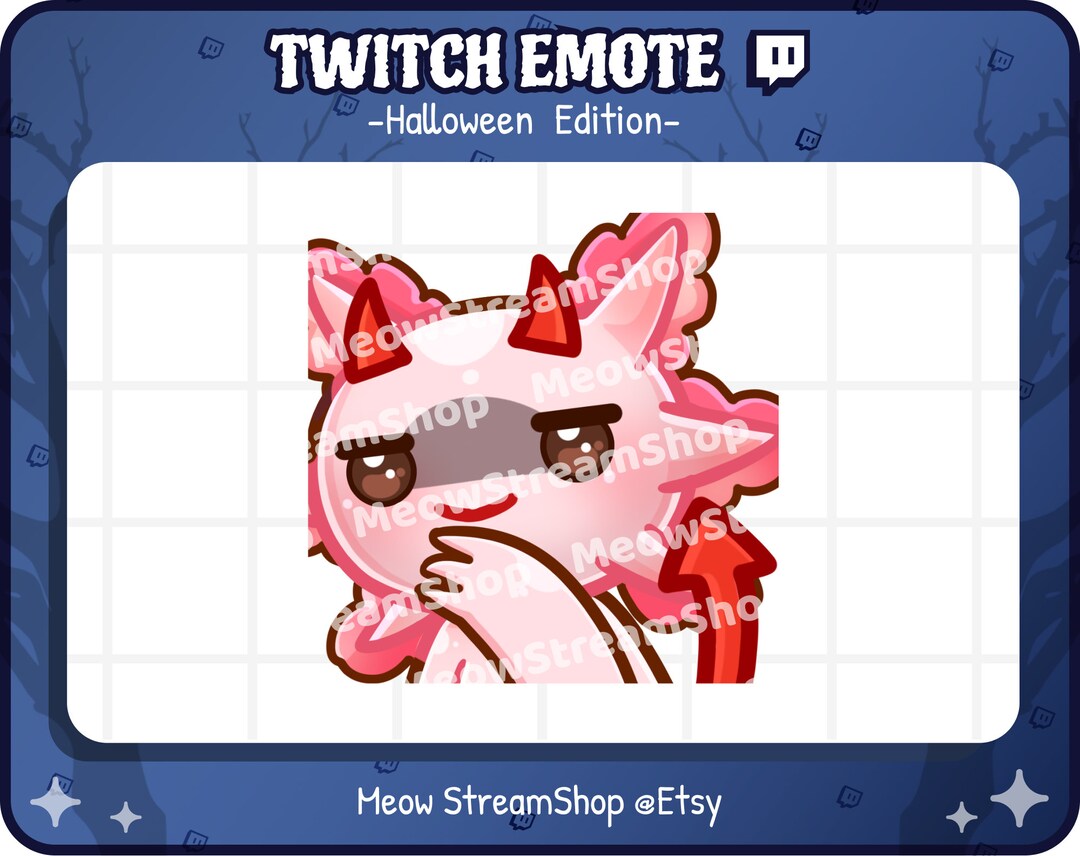 Twitch Emote / Cute Axolotl Emotes Halloween Edition Evil, Devil ...