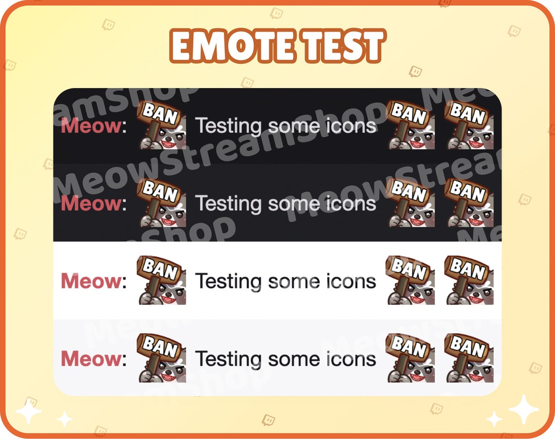 Twitch Emote / Cute Raccoon Ban Hammer Emotes / Kawaii Raccoon - Etsy