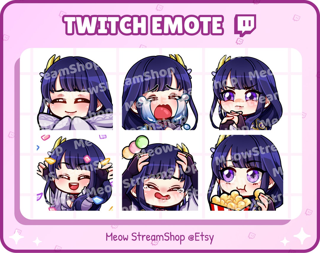 Twitch Emote / Baal Raiden Shogun Emotes Pack 3 comfy, Cry, Think Evil ...