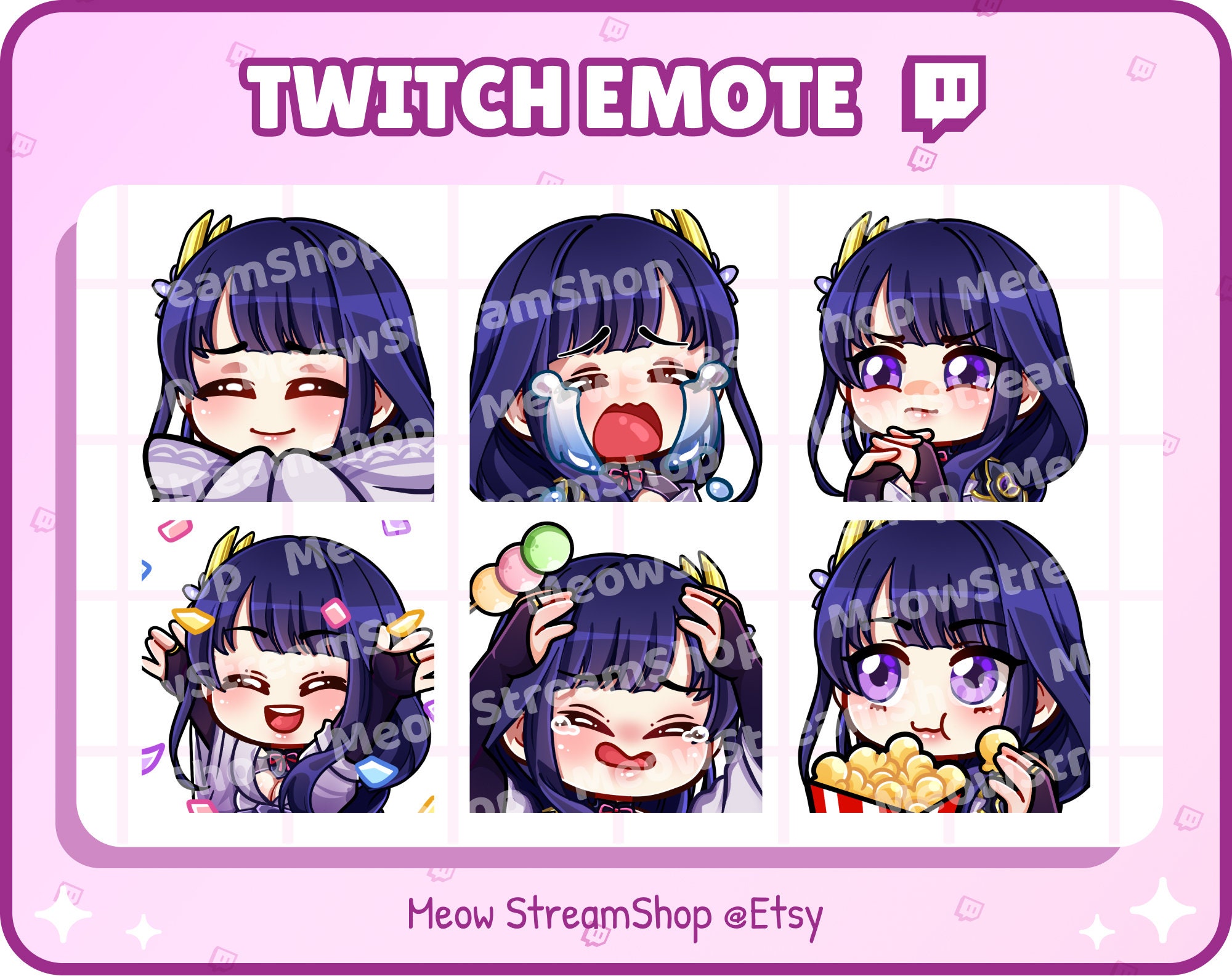 Twitch Emote / Baal Raiden Shogun Emotes Pack 3 comfy Cry - Etsy Israel