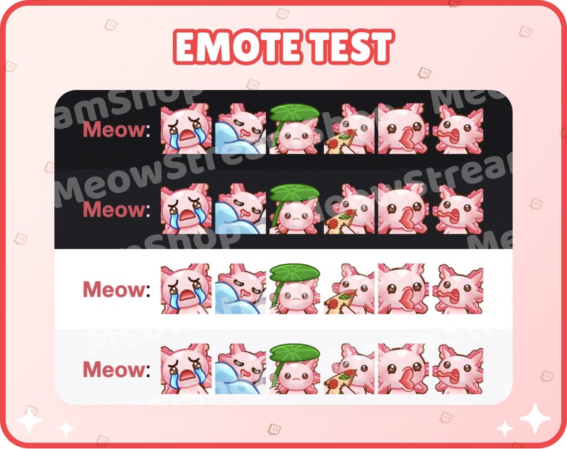 Twitch Emote / Cute Axolotl Mega Pack Emotes 2 24 Emotes - Etsy