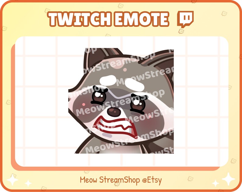 Twitch Emote / Cute Raccoon Yikes Eww Disgust Emotes / - Etsy