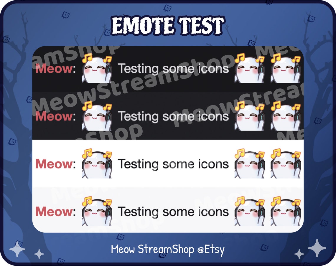 Twitch Emote / Cute Ghost JAM, Jamming, Music, Dance Emote / Kawaii ...