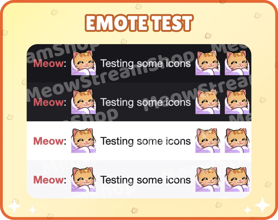Twitch Emote / Cute Orange Cat Cozy, Blanket, Comfy Emotes / Kawaii ...
