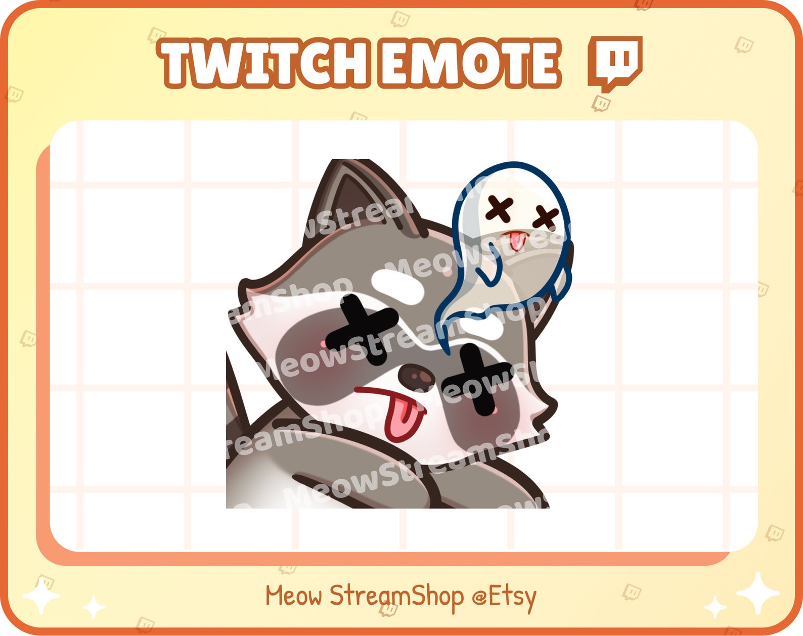 Twitch Emote / Cute Raccoon RIP Dead Collapse Emotes / - Etsy