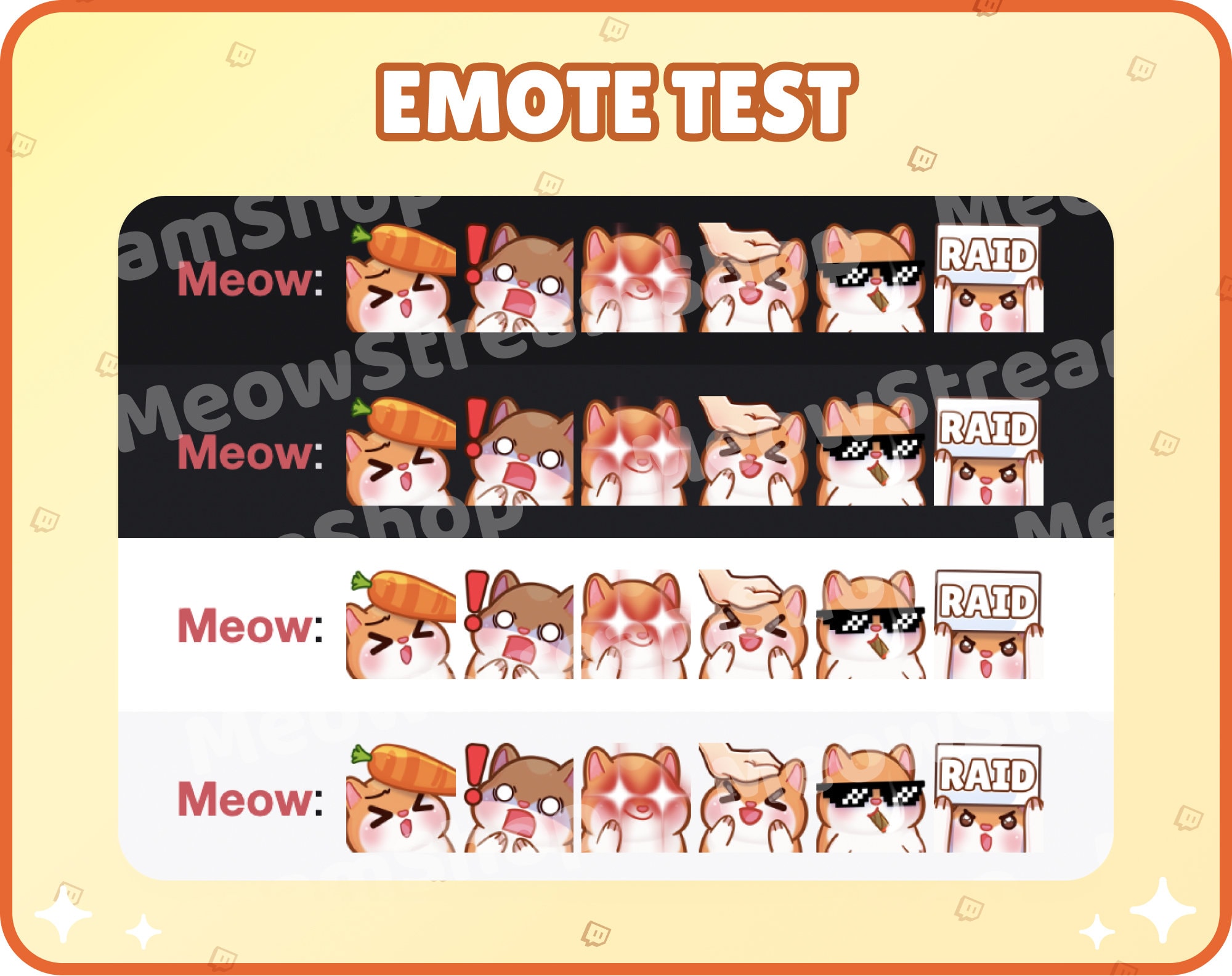Twitch Emote / Cute Hamster Emotes Pack #3 (bonk, Shock, Woke, Pat, GG ...