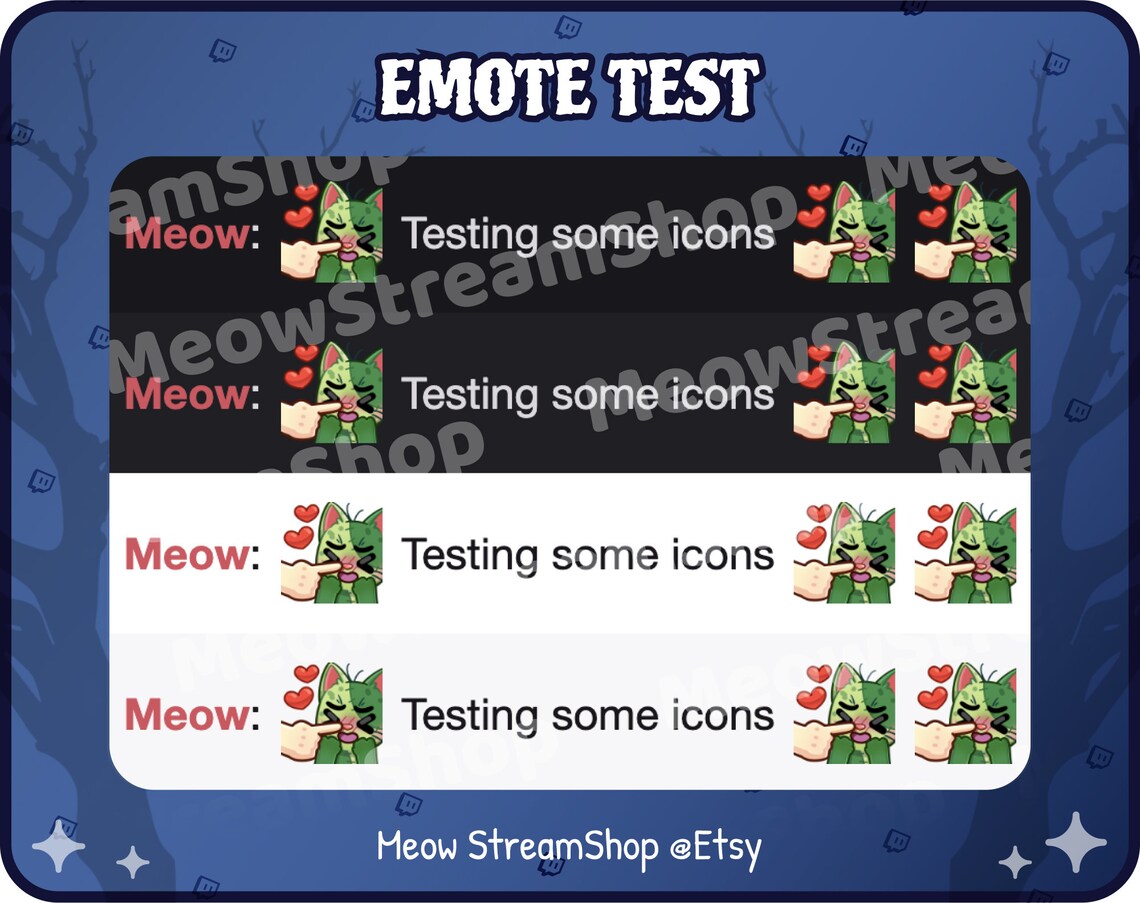 Twitch Emote / Cute Zombie Cat Poke Nose Poke Touch Emotes / - Etsy
