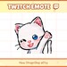 Twitch Emote / Cute White Cat Waving, Hi, Hello, Bye, Introduction ...