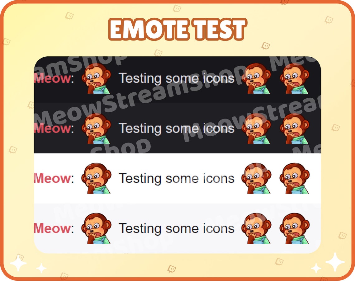 Twitch Emote / Awkward Monkey Meme Shock Wow Amazed Emotes / - Etsy