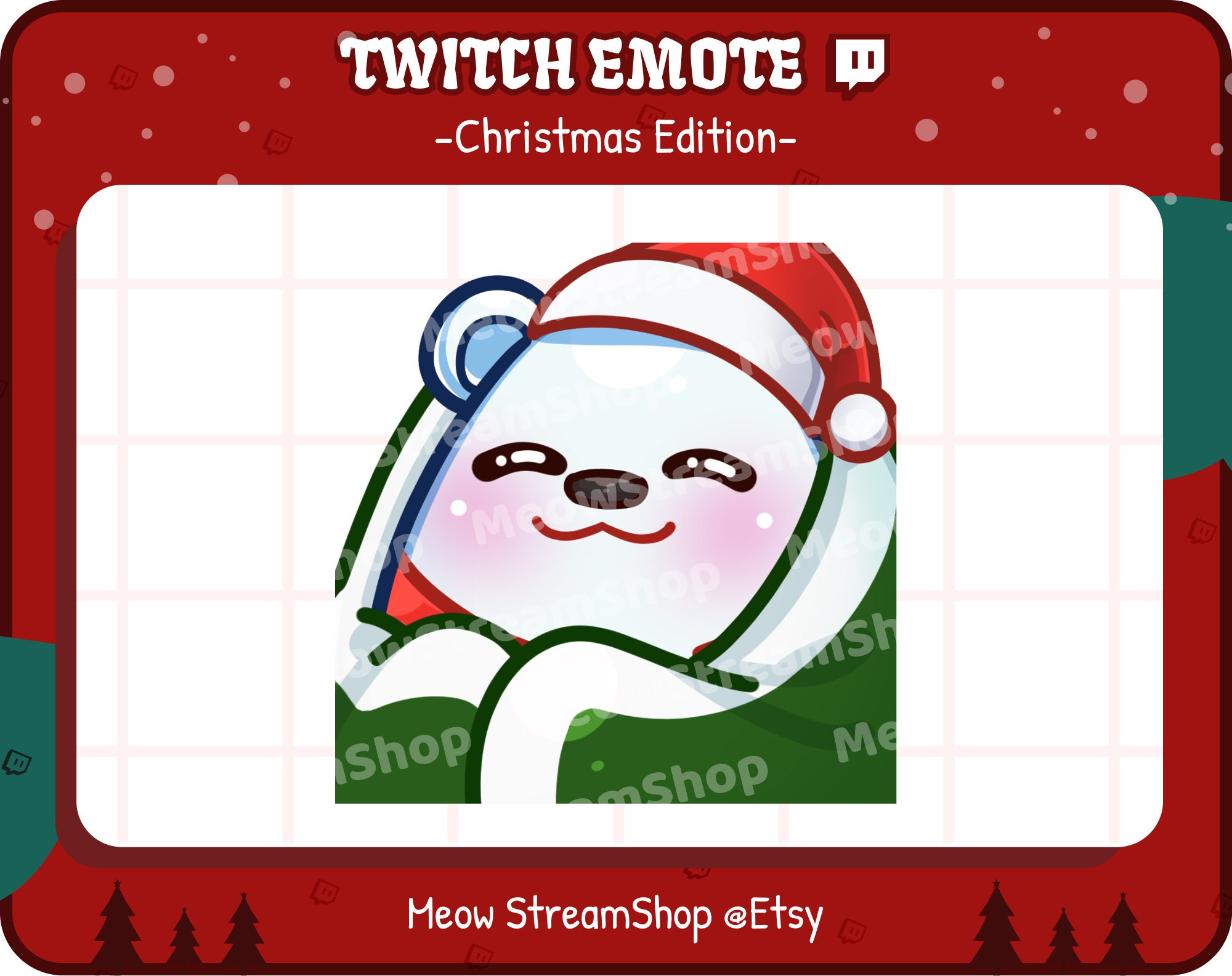 Drawing & Illustration Digital Cute Polar bear Santa Comfy cozy blanked ...