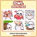 Twitch Emote / Cute Owl Emotes Pack #1 (rage, Heart, Hype, Lurk, Pat ...