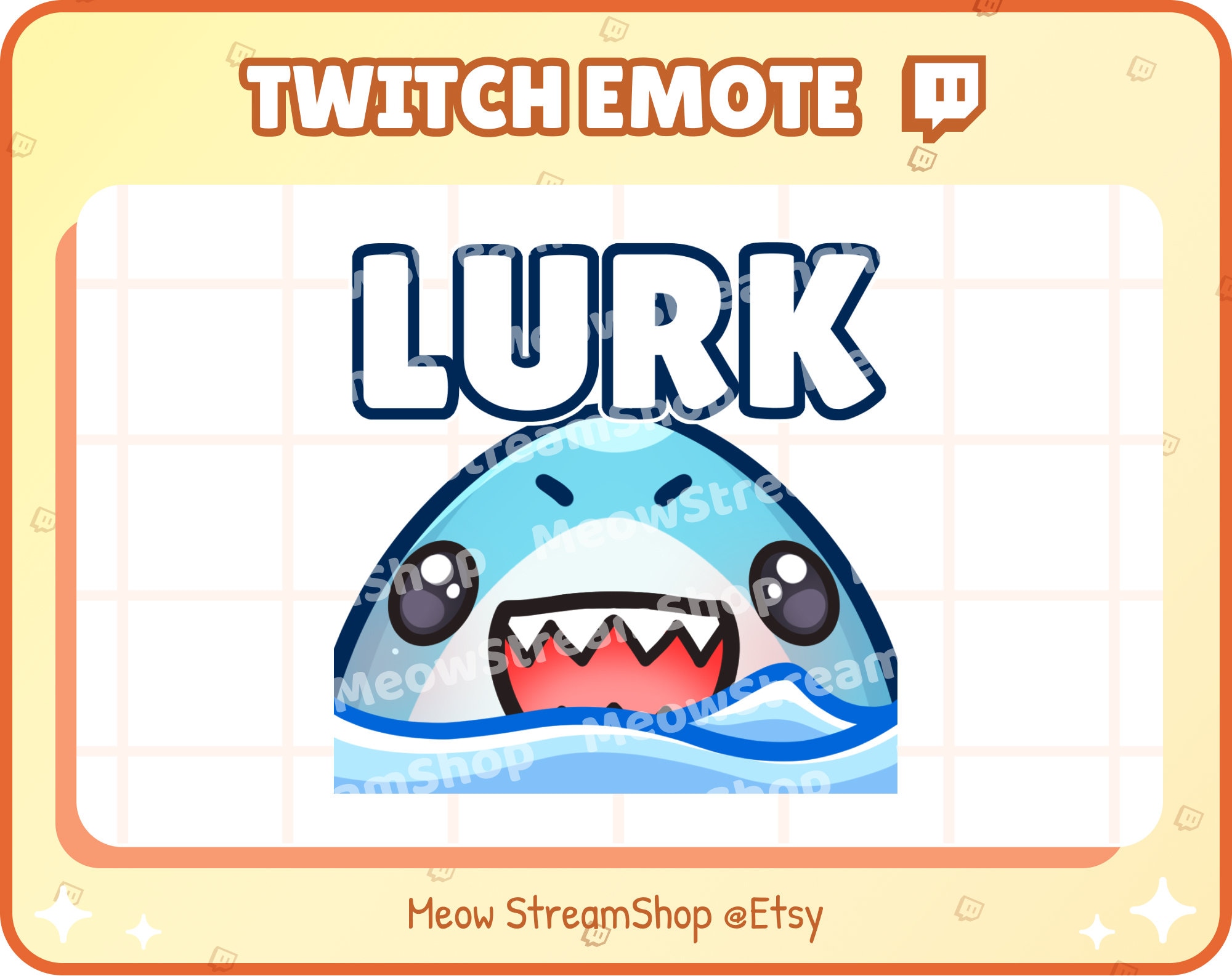 Twitch Emote / Cute Shark Lurk Emotes / Kawaii Sharks Baby | Etsy