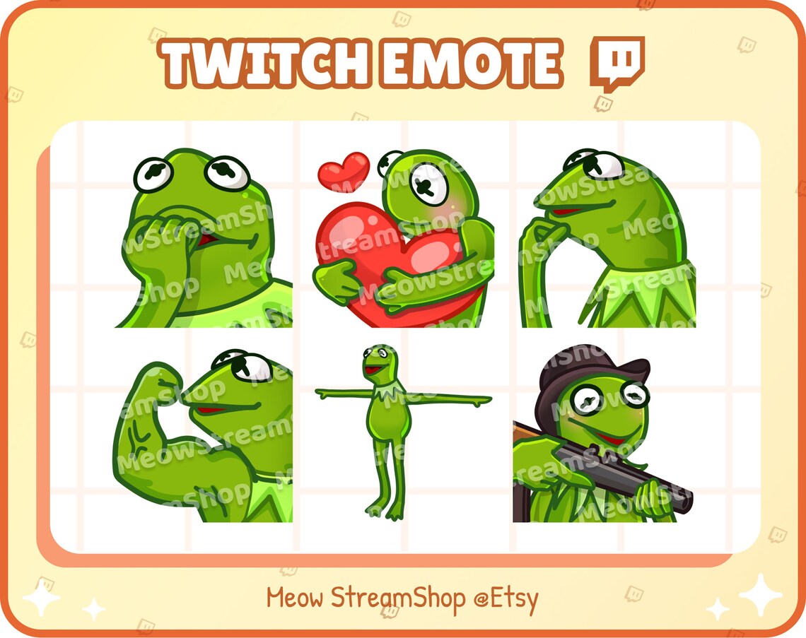 Twitch Emote / Kermit the Frog Meme Emotes Pack 3 panic Hug - Etsy