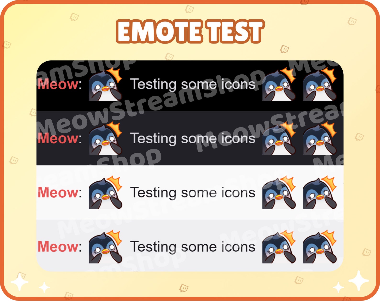 Twitch Emote / Cute Penguin Shock, Shocked, Scared Emotes / Cute ...