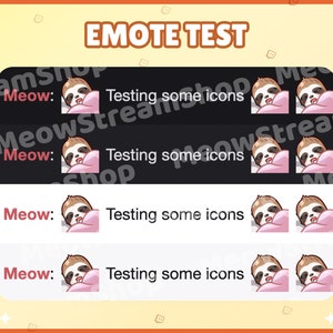 Twitch Emote / Cute Sloth Sleep, Rest, Sleepy Emotes / Kawaii Lazy ...