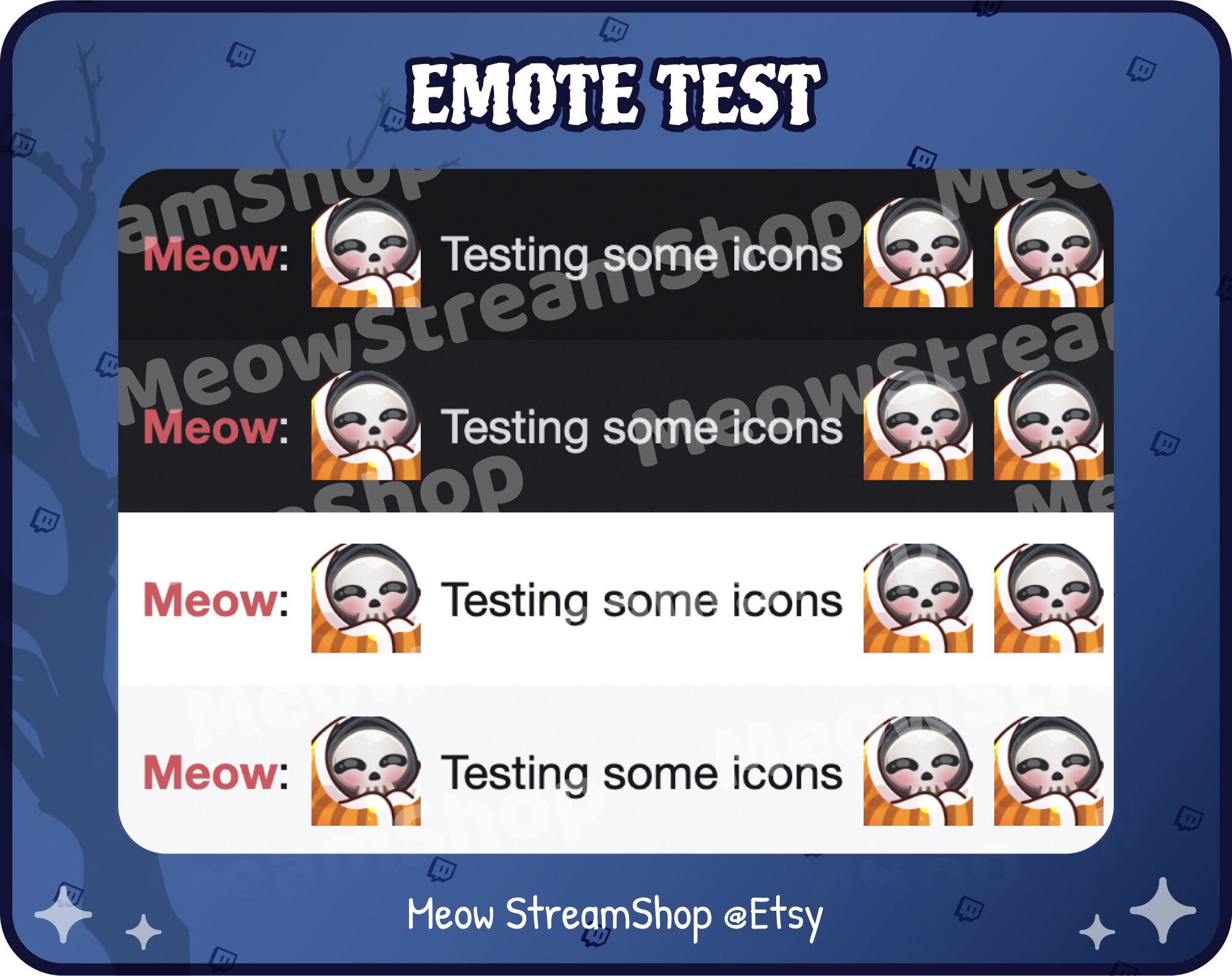 Twitch Emote / Cute Grim Reaper Comfy, Blanket, Cozy Emotes / Kawaii ...
