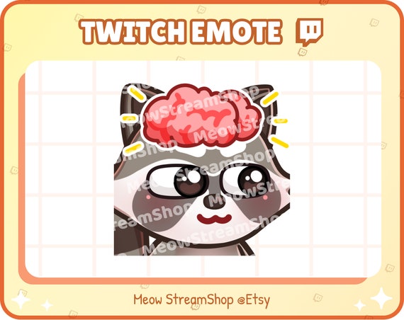 Twitch Emote / Cute Raccoon Neuron Activated Brain Smart - Etsy