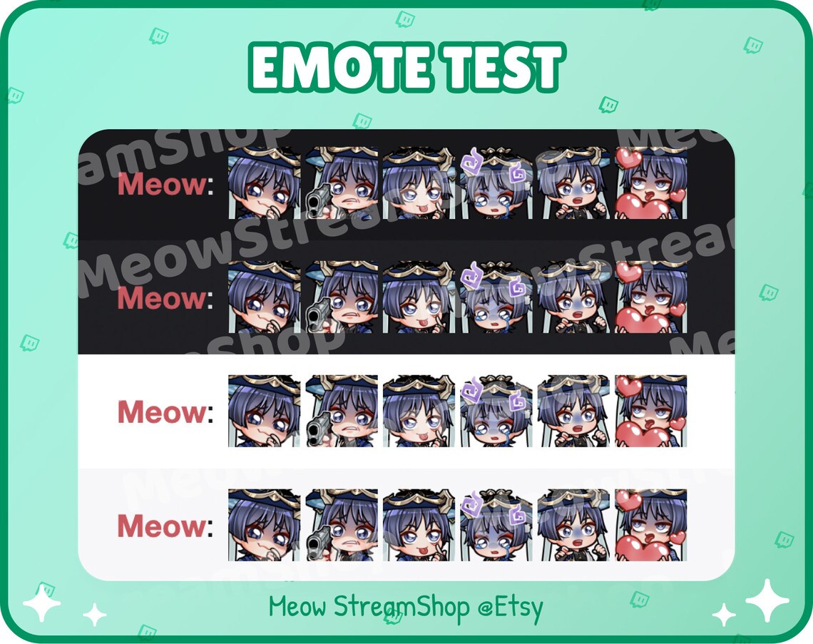 Twitch Emote / Wanderer Scaramouche Emotes Pack #1 (smug, Gun, Loser ...