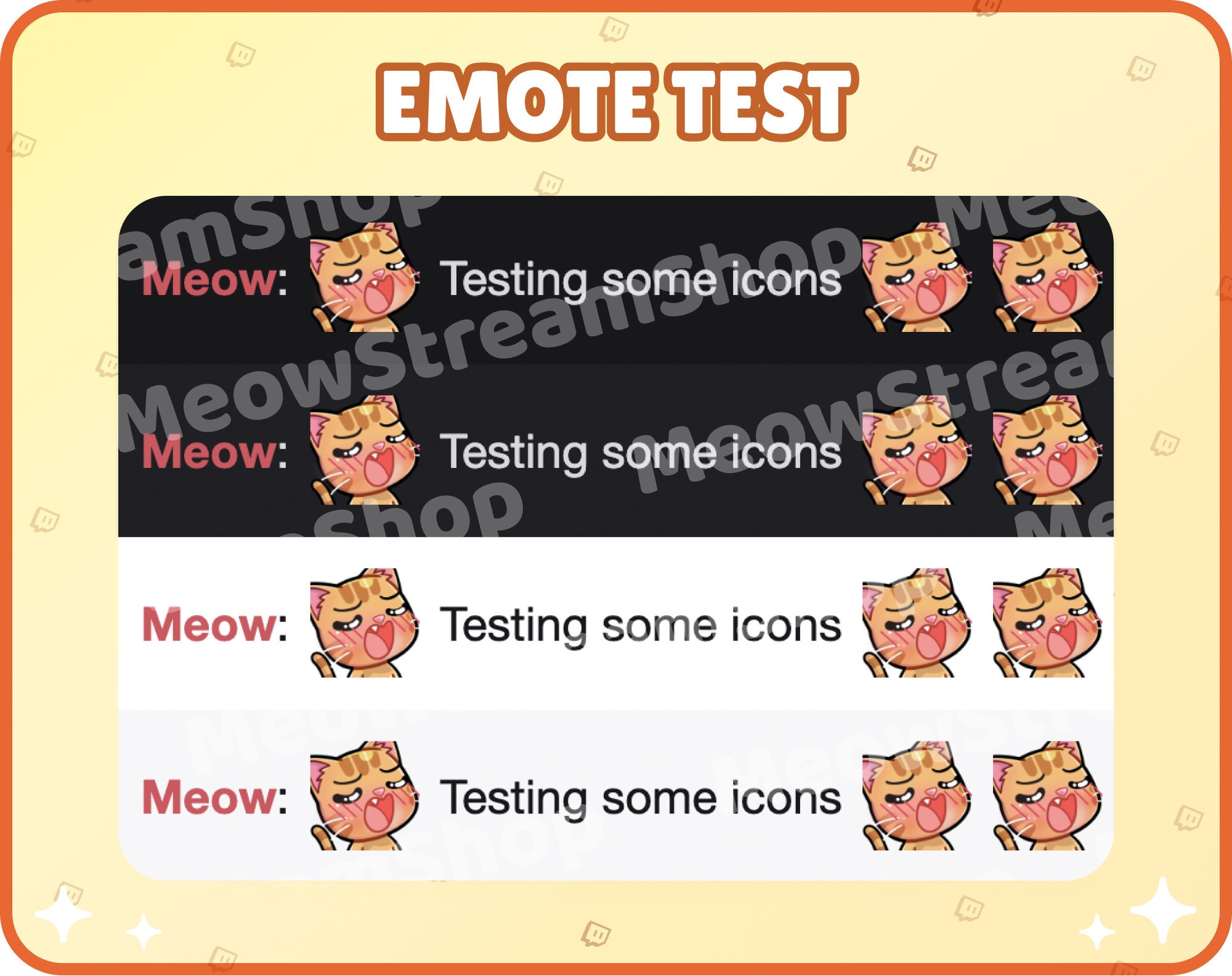 Twitch Emote / Cute Orange Cat Gasm, Ahegao Emotes / Kawaii Kitten ...