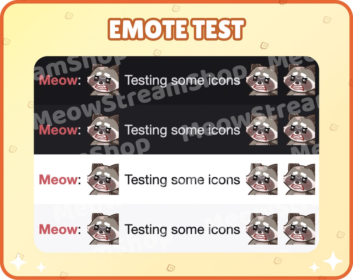 Twitch Emote / Cute Raccoon Yikes Eww Disgust Emotes / - Etsy