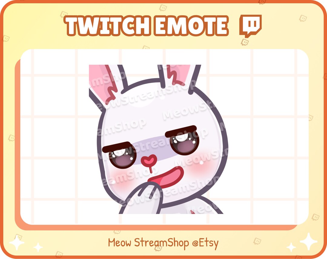 Twitch Emote / Cute Rabbit Smug Face Evil Face Emotes / Cute - Etsy