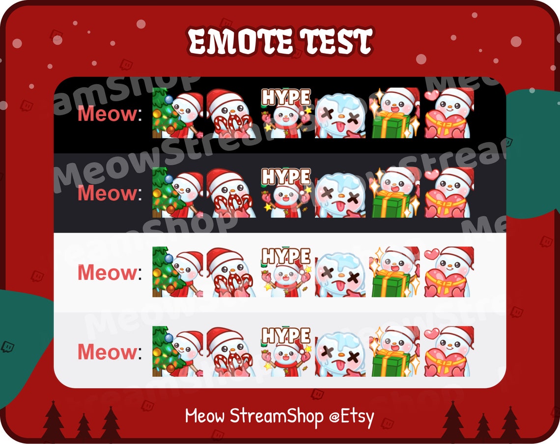 Twitch Emote / Cute Snowman Emotes Pack ( Hype, RIP Dead, Lurk, Eat ...