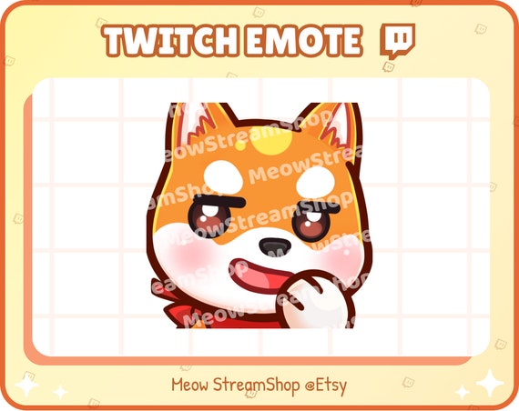 Twitch Emote / Cute Shiba Inu Smug Evil Smirk Naughty Face - Etsy Australia