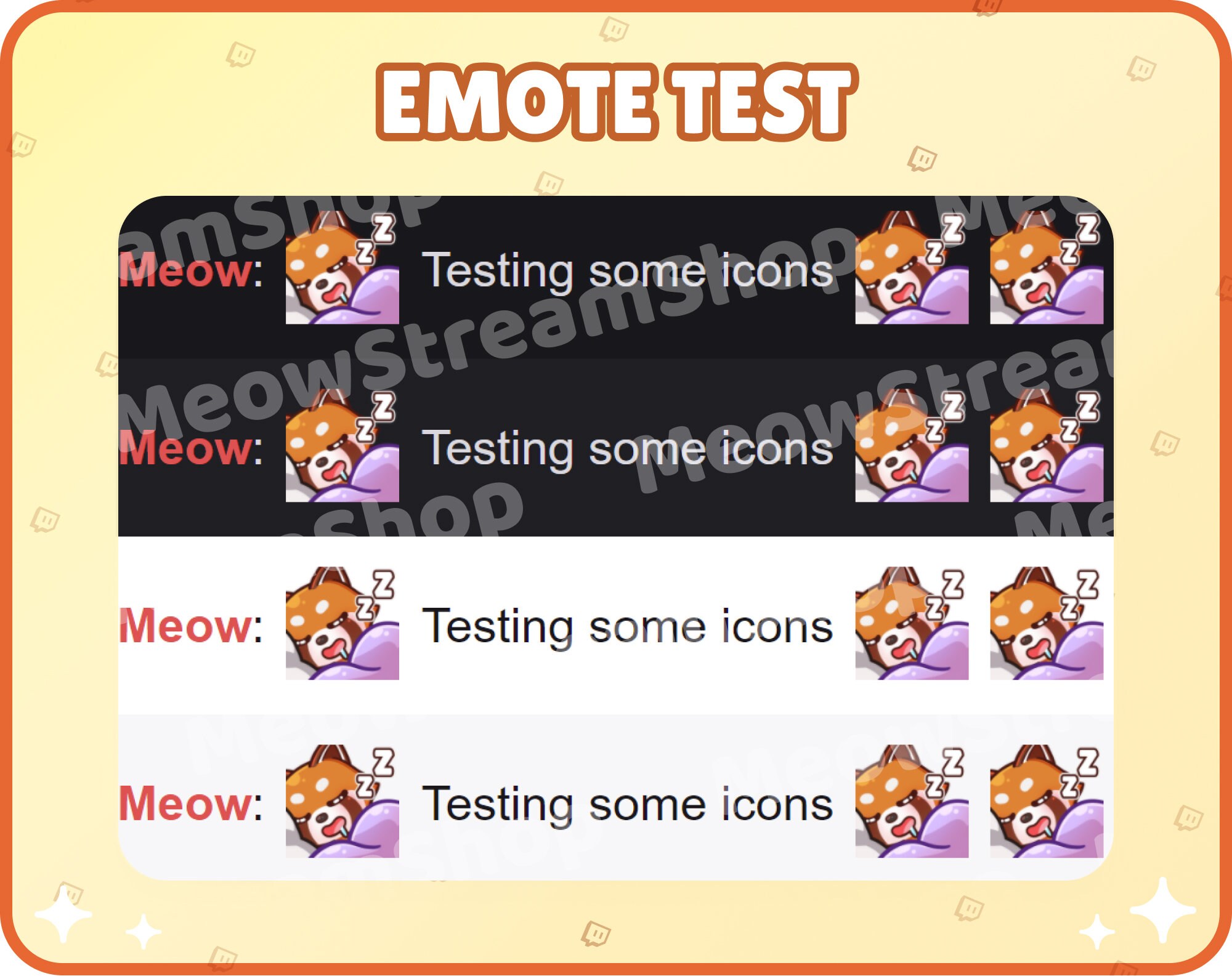 Twitch Emote / Cute Red Panda Sleep, Tired, Rest Emotes / Cute Chibi ...