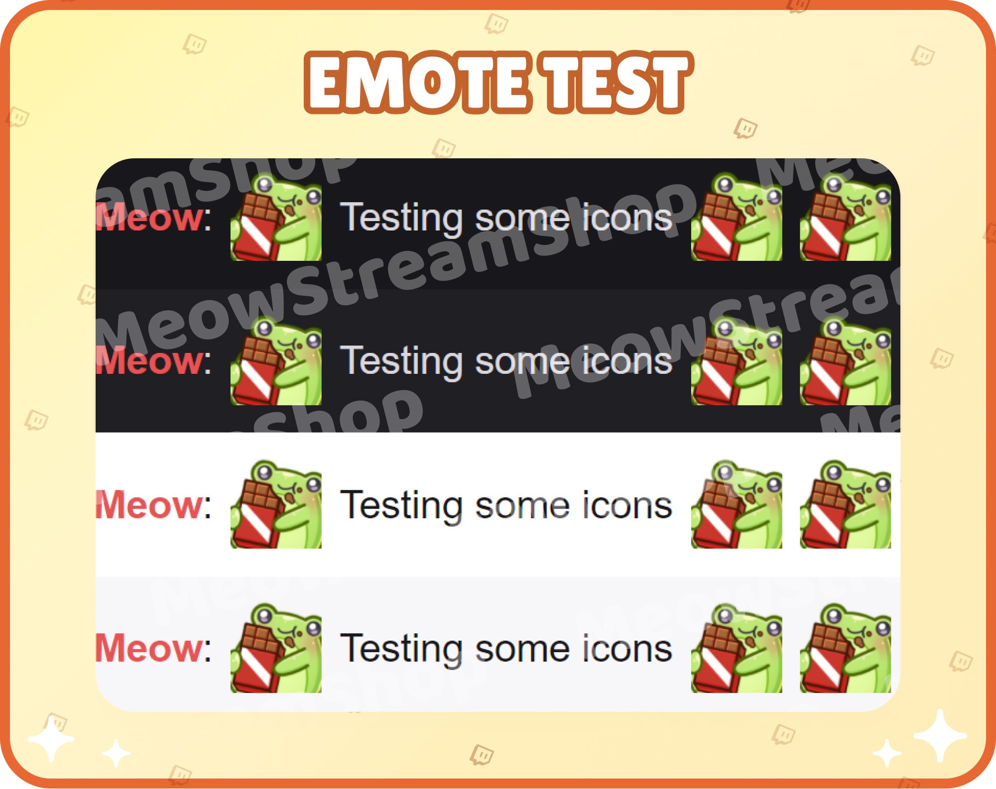 Twitch Emote / Cute Frog Eat Chocolate Nom Nom Emote / Cute | Etsy