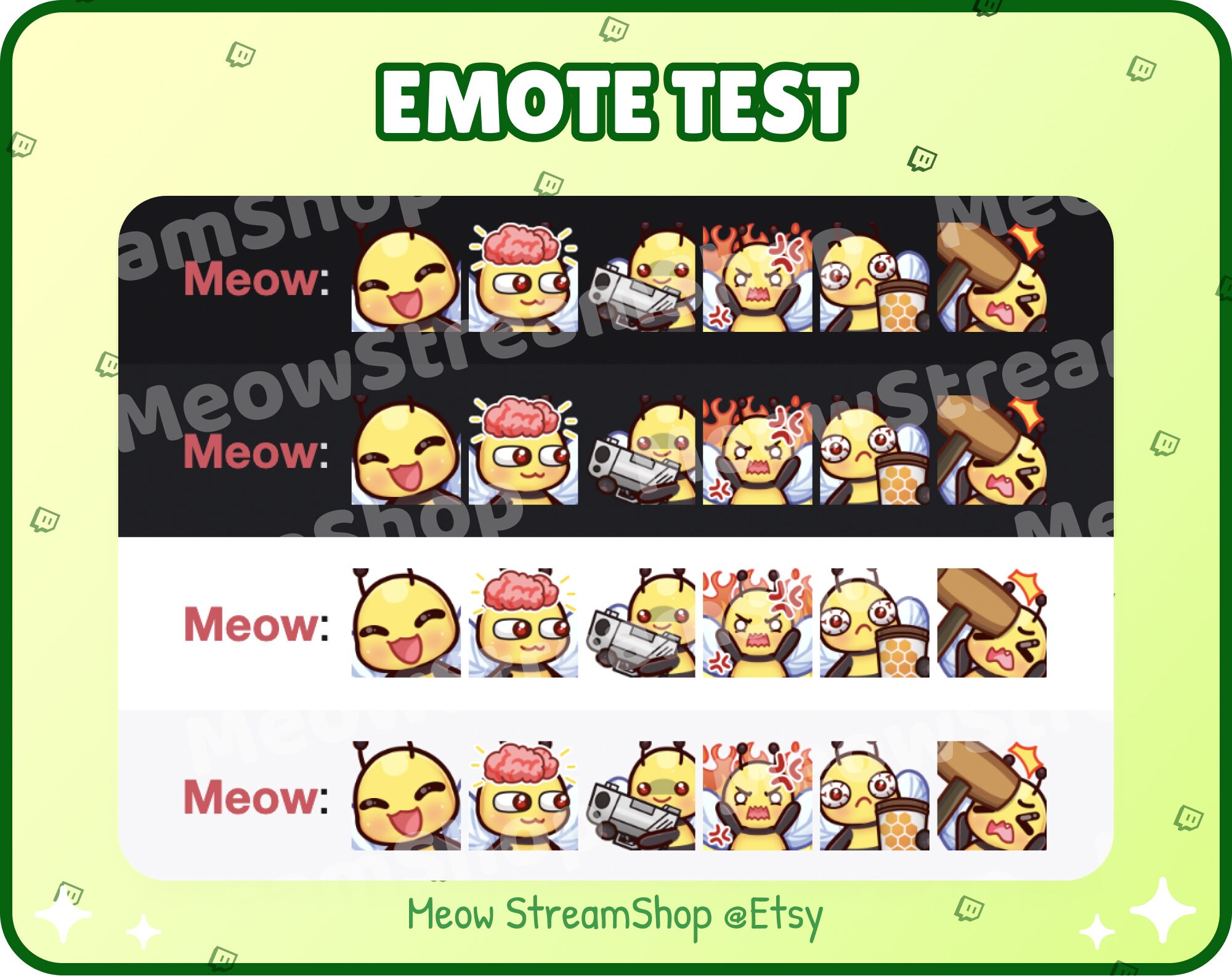 Twitch Emote / Cute Bee Mega Pack #1 Emotes (24 Emotes Ready to Use ...
