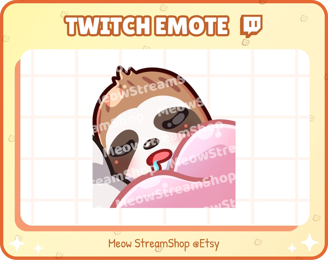 Twitch Emote / Cute Sloth Sleep, Rest, Sleepy Emotes / Kawaii Lazy ...