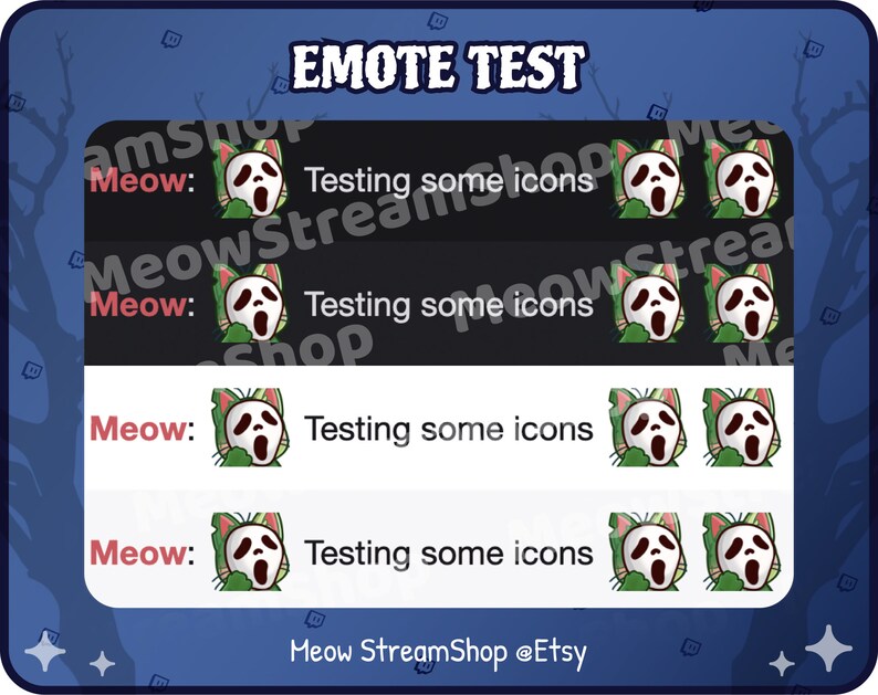 Twitch Emote / Cute Zombie Cat Scream Mask Horror Emotes / - Etsy
