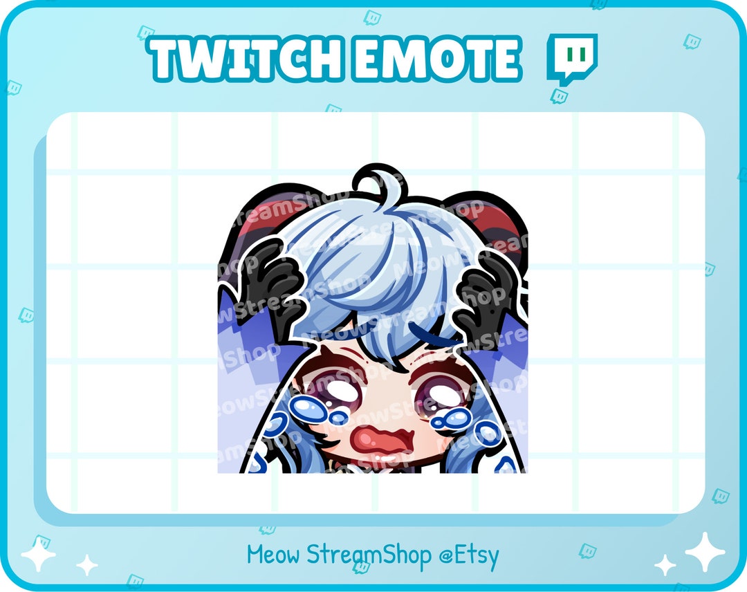 Twitch Emote / Ganyu Cry, Sad, Tears, Panic Emotes / Genshin Impact Sub ...