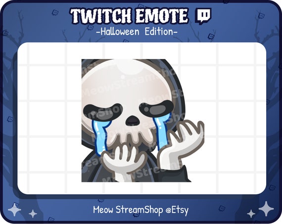 Twitch Emote / Cute Grim Reaper Cry Sad Tears Emotes / - Etsy UK
