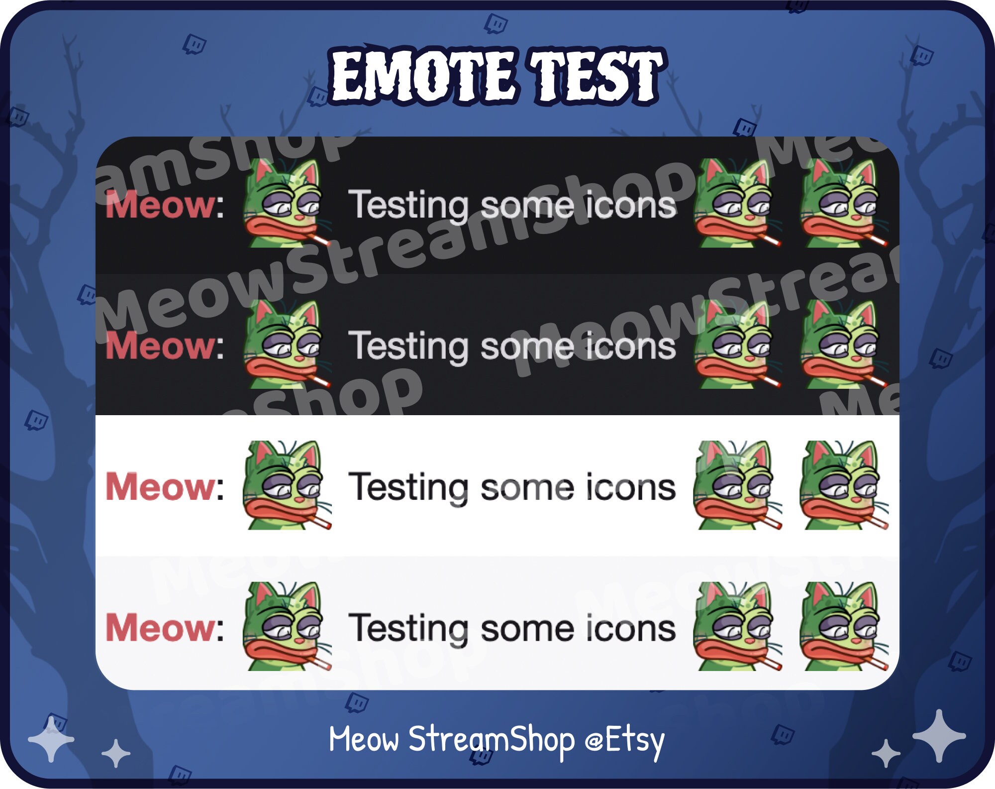 Twitch Emote / Cute Zombie Cat Sad Pepe Smoke Man Emotes / - Etsy Ireland