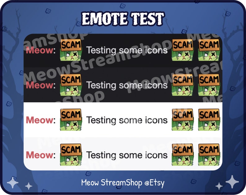 Twitch Emote / Cute Zombie Cat Scam, Angry, Protest Emotes / Kawaii ...