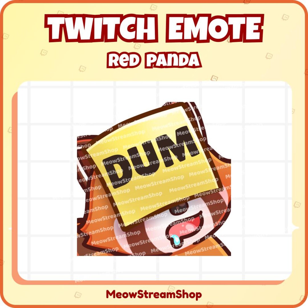 Red Panda DUM Twitch Emote – Cute Twitch Emote PNG | Discord, Vtuber ...
