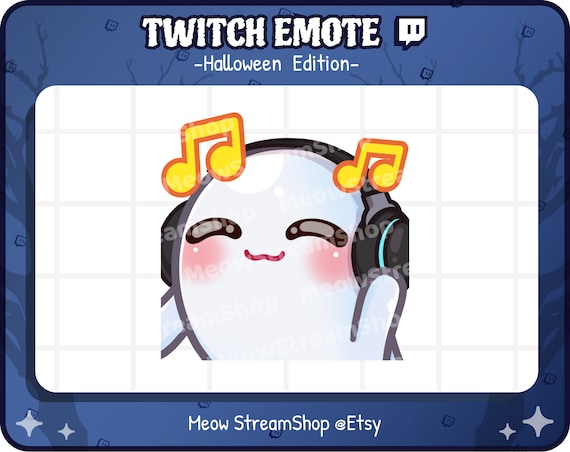 Twitch Emote / Cute Ghost JAM Jamming Music Dance Emote / - Etsy