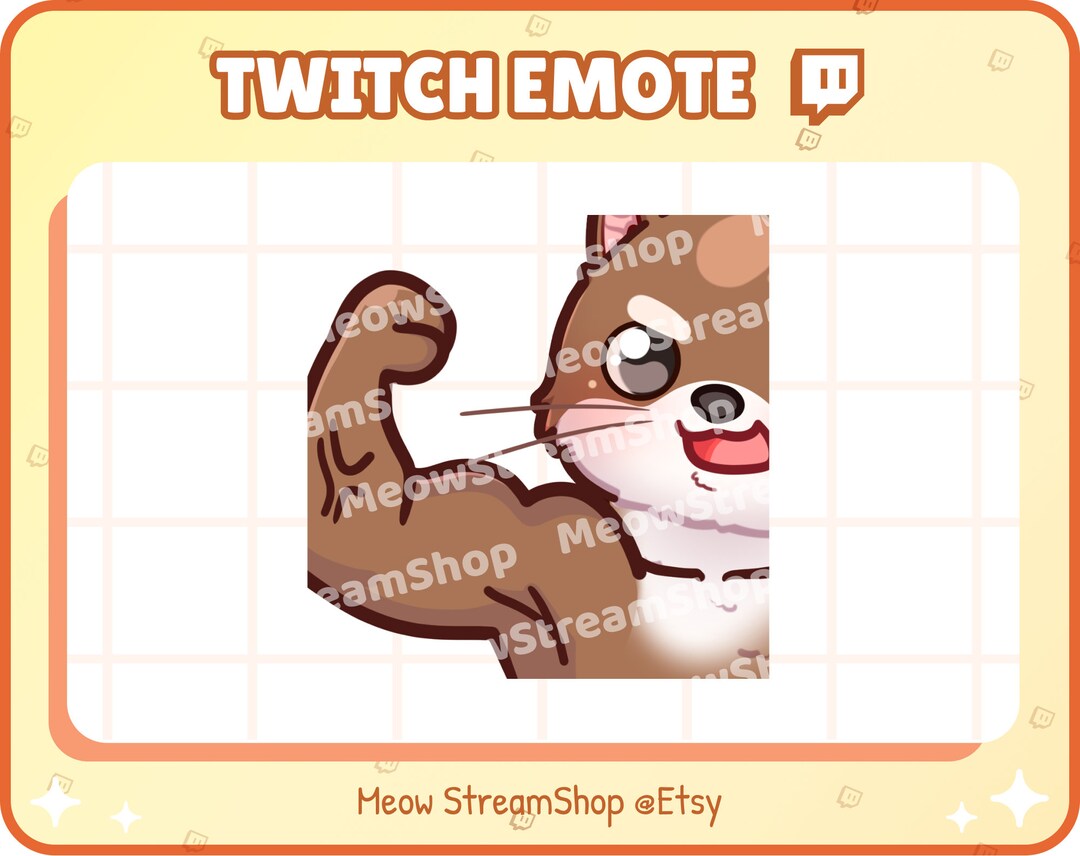 Twitch Emote / Cute Otter Flex Alpha Strong Muscle Emotes / - Etsy