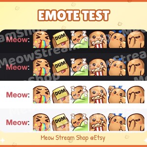 Twitch Emote / Cute Potato Emotes Pack #7 (puke, DUM, Sleep, Popcorn ...