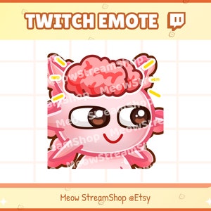 Twitch Emote / Cute Axolotl Neuron Activated, Brain, Smart, 200IQ Emote ...