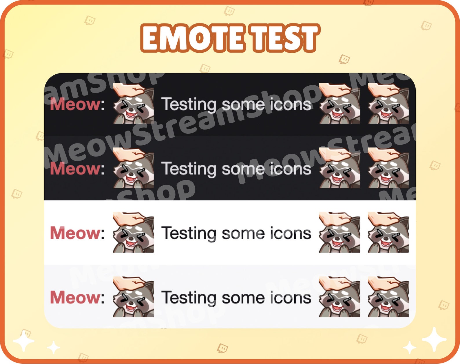 Twitch Emote / Cute Raccoon Pat Happy Head Pat Emotes / - Etsy
