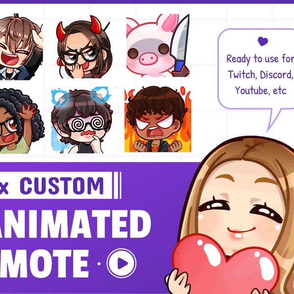 Custom Twitch Emotes Animated - Etsy