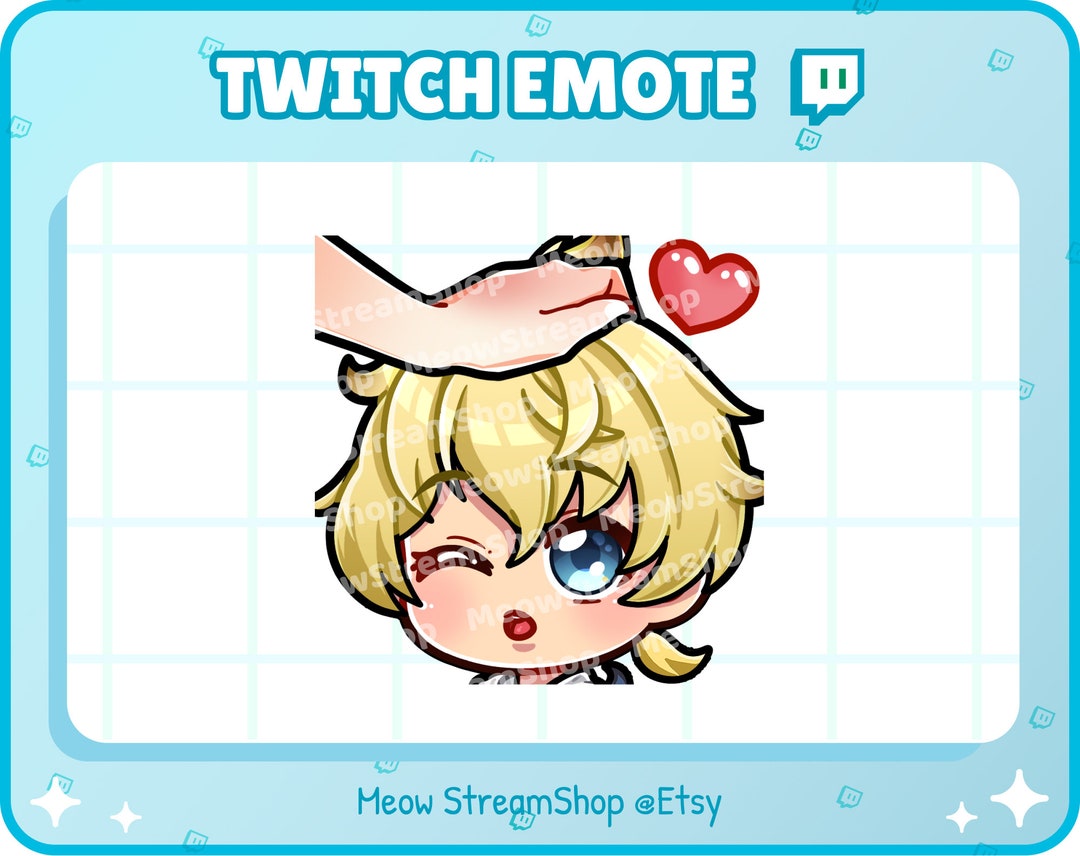 Twitch Emote / Mika Pat, Head Pat, Happy, Love Emotes / Genshin Impact ...