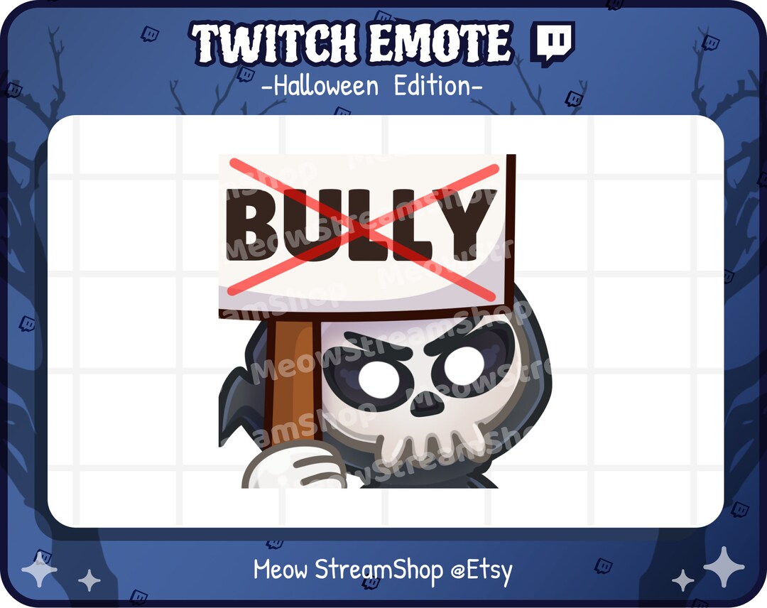 Twitch Emote / Cute Grim Reaper No Bully, Bully Emotes / Kawaii Death ...