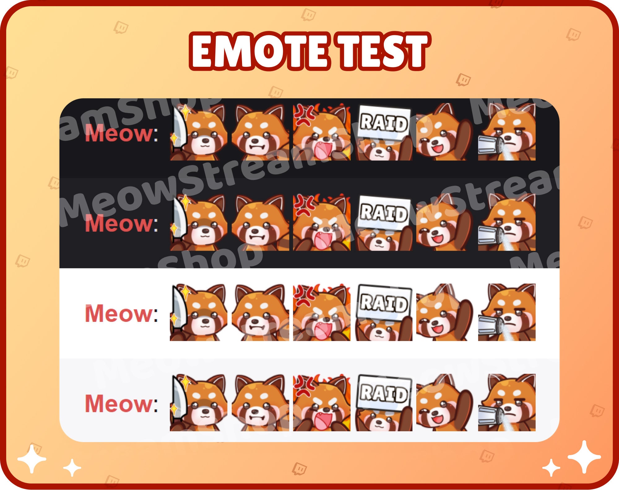 Twitch Emote / Cute Red Panda Mega Pack Emotes ( 24 Emotes Ready to Use ...