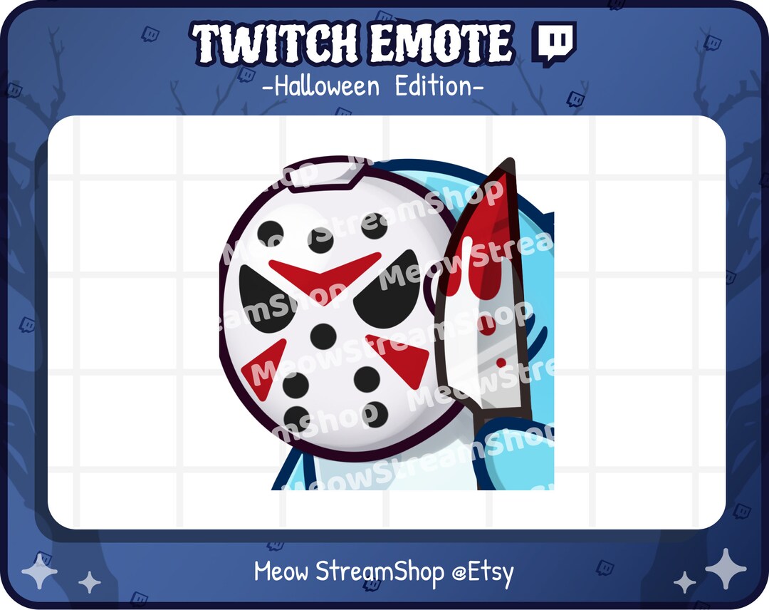 Twitch Emote / Cute Shark Emotes Halloween Edition Mask, Jason Voorhees ...