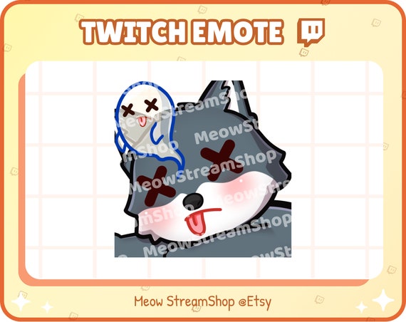Twitch Emote / Cute Grey Wolf RIP Dead Collapse Emotes / - Etsy