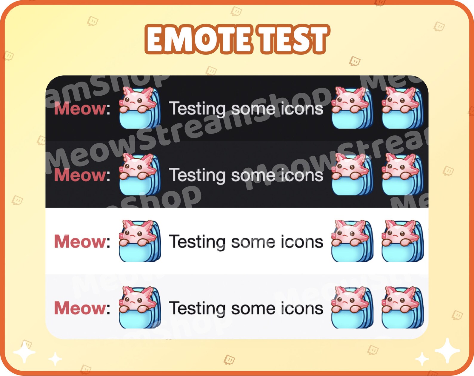 Twitch Emote / Cute Axolotl Carry Backpack Emote / Cute - Etsy